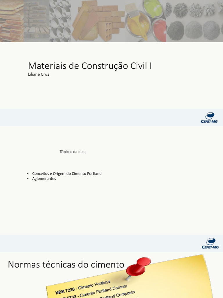 Aula 3 Materiais De Construção Civil I Cimento Pdf Cimento