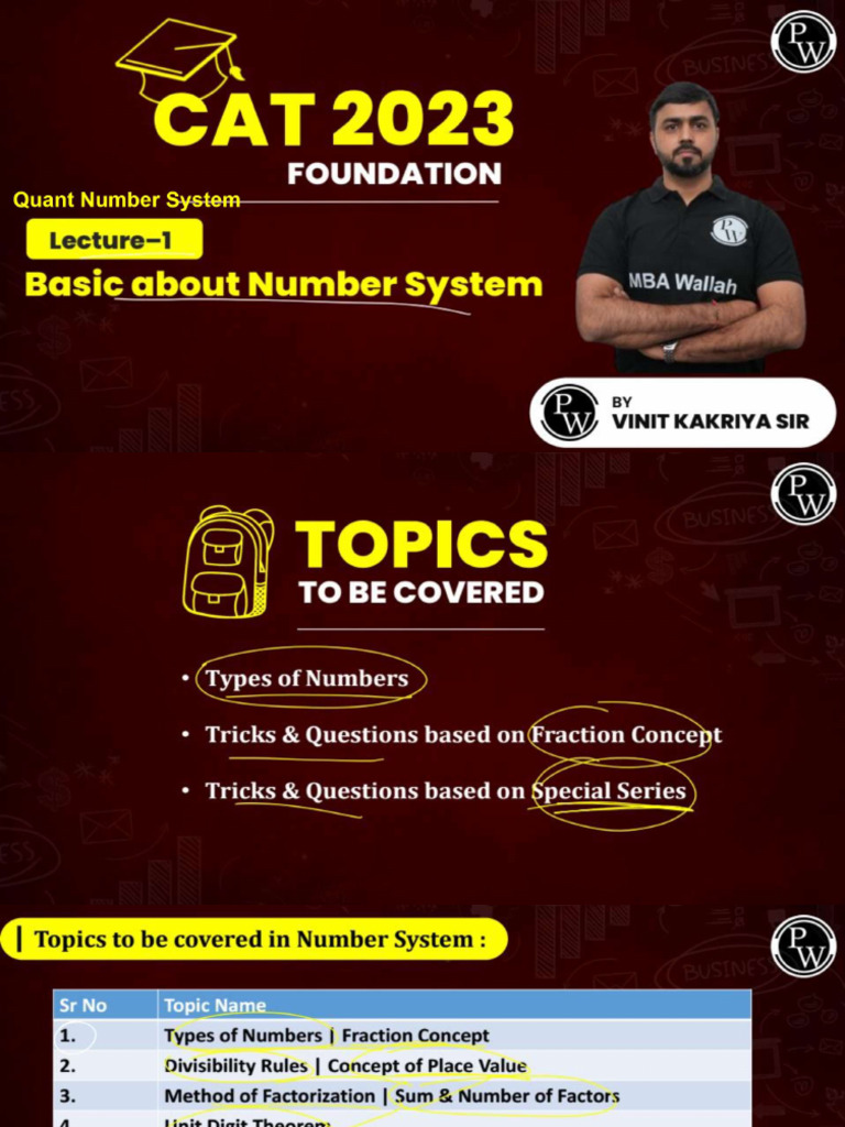 Quant Number System 01 - Number System Basics - Class Notes - MBA ... Quant Number System 01 - Number System Basics - Class Notes - MBA ...