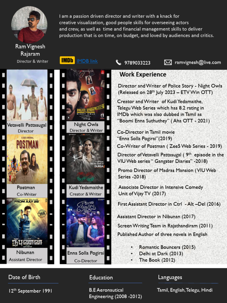 RamVignesh Profile | PDF