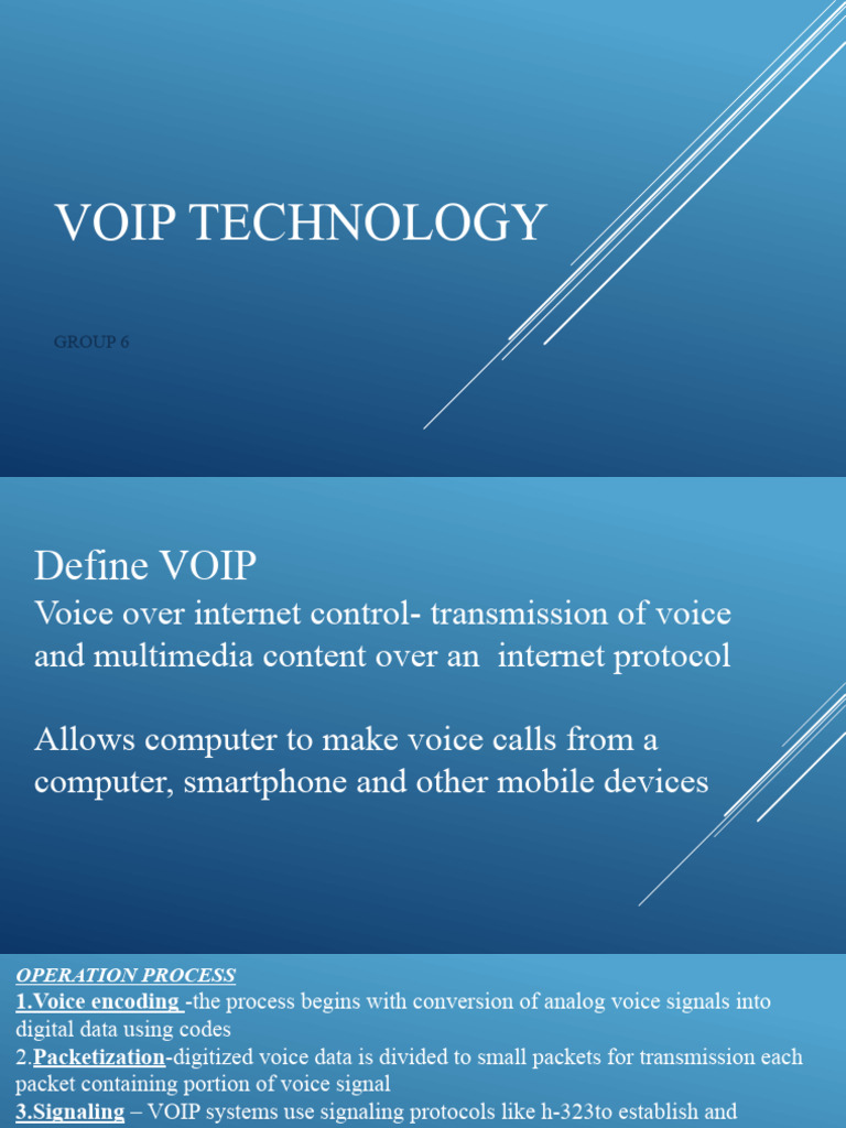 Group 6 - Voip Technology | PDF | Voice Over Ip | Computer Network