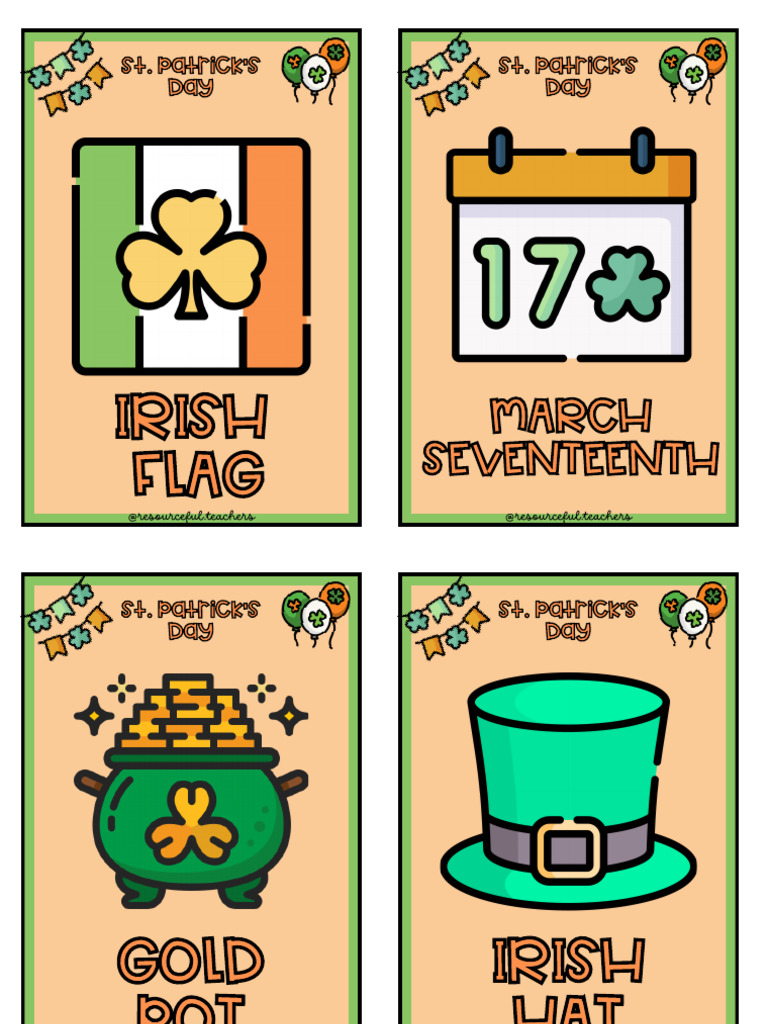 ST Patricks Day Flashcard | PDF | Social Science | Religion & Spirituality