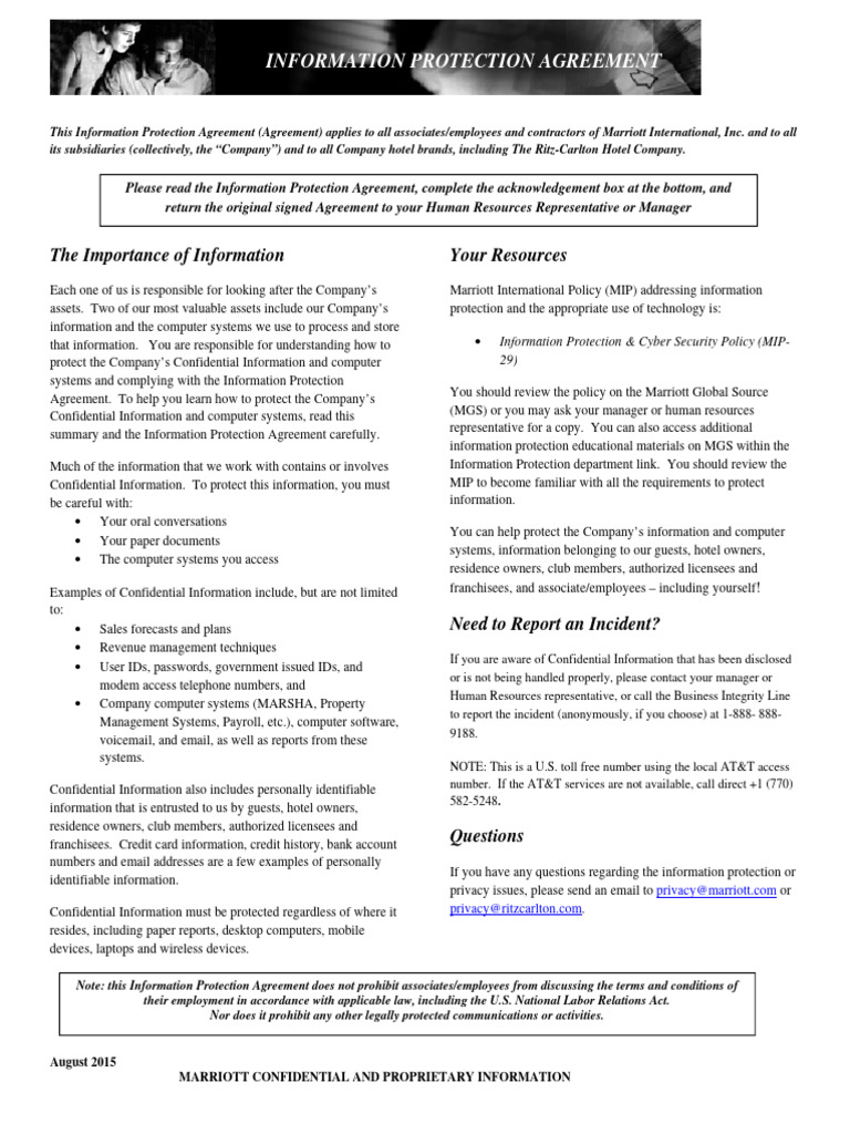 Information Protection Agreement | PDF