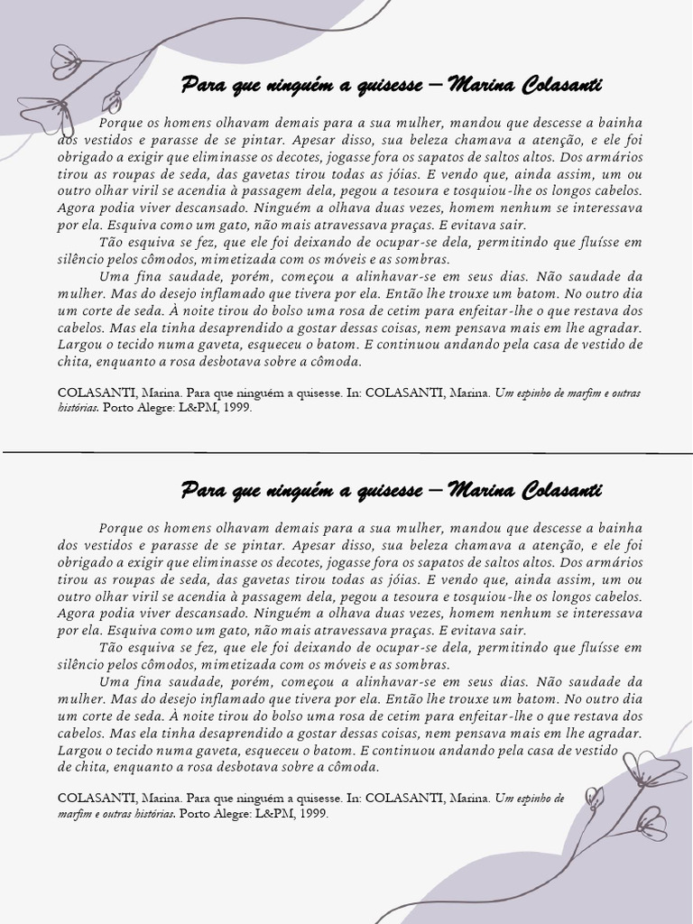 Para Que Ninguém A Quisesse - Aula 05 | PDF | Roupas