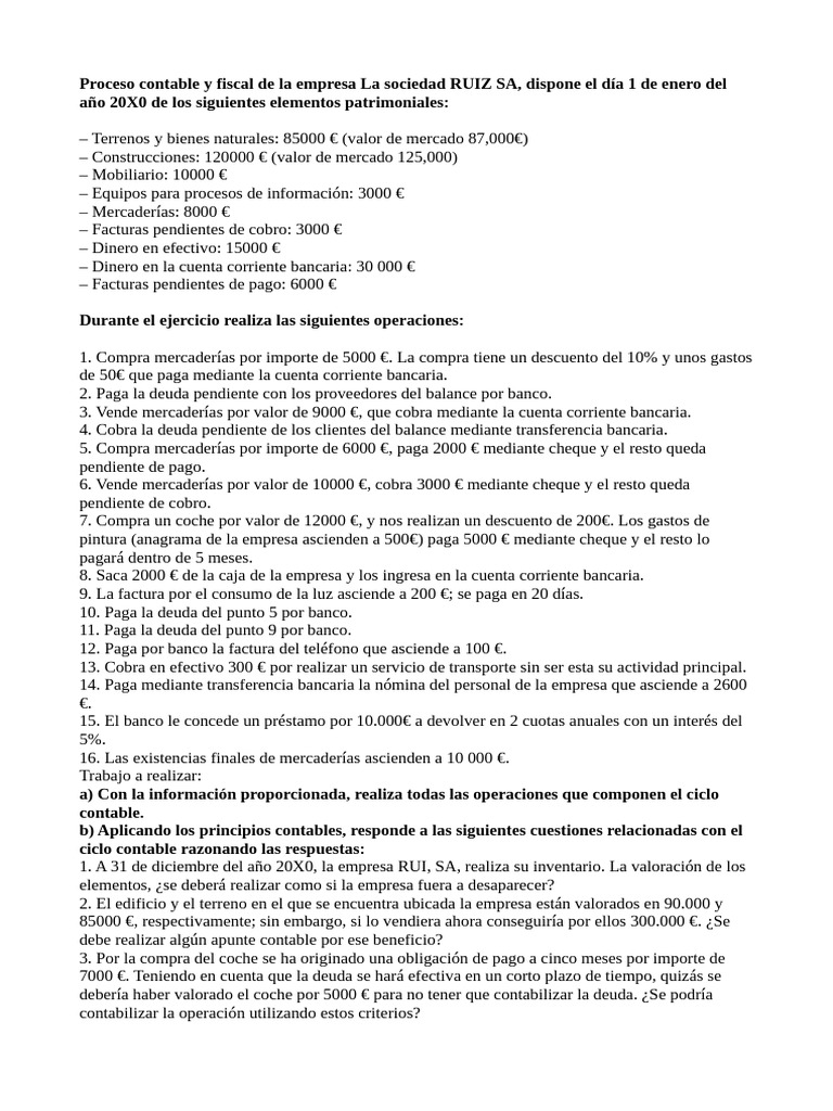 Proceso Contable y Fiscal de RUI SA | PDF | Contabilidad | Bancos