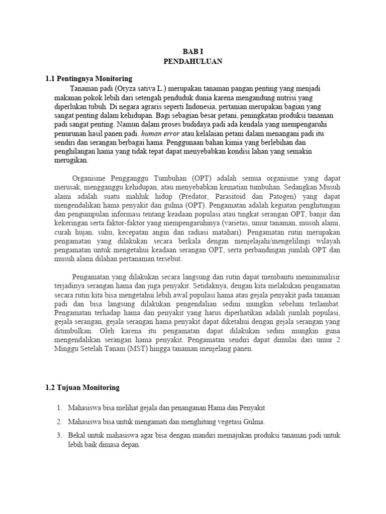 Monitoring Padi | PDF