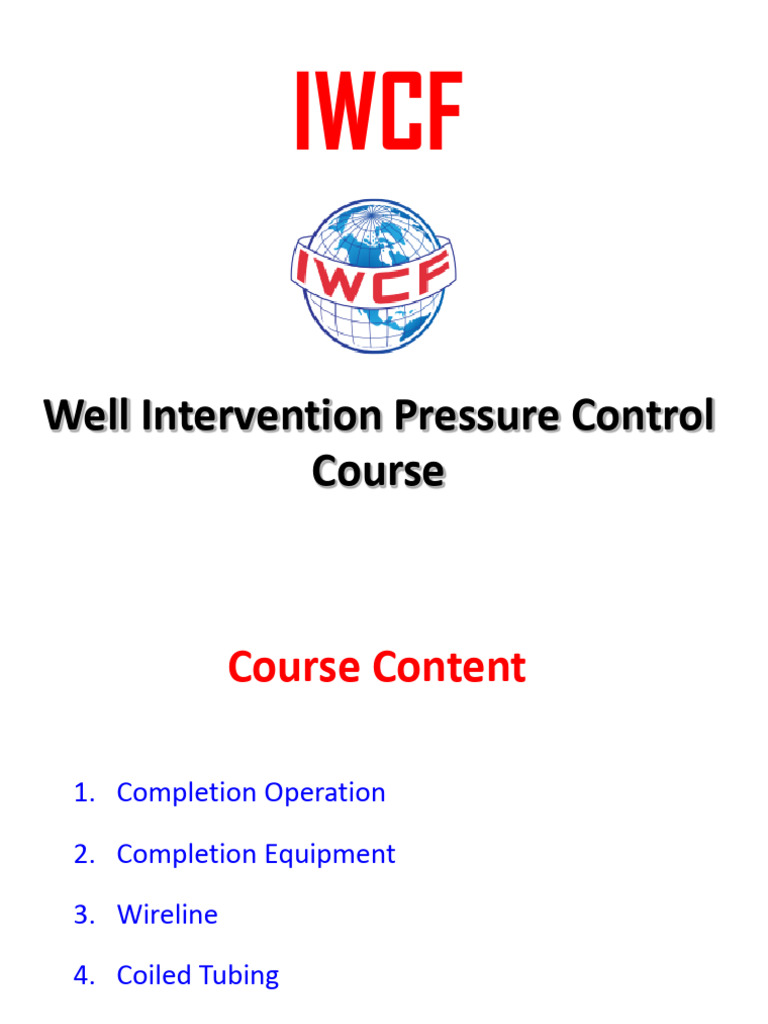 Well Intervention Pressure Control Course | PDF