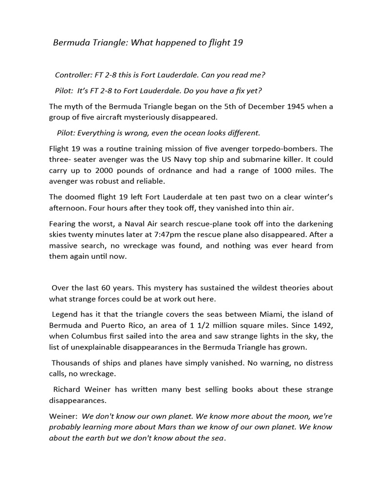 The Mystery of Bermuda Triangle | PDF