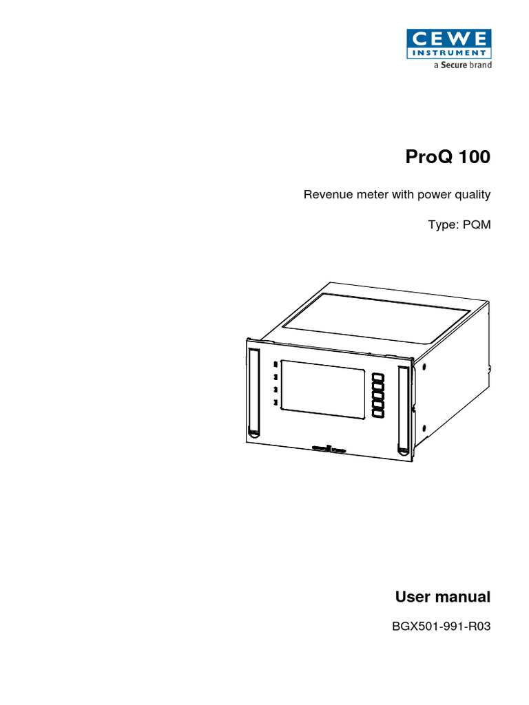 ProQ 100 User Manual (Cewe) BGX501-991-R03 | PDF | Technology & Engineering