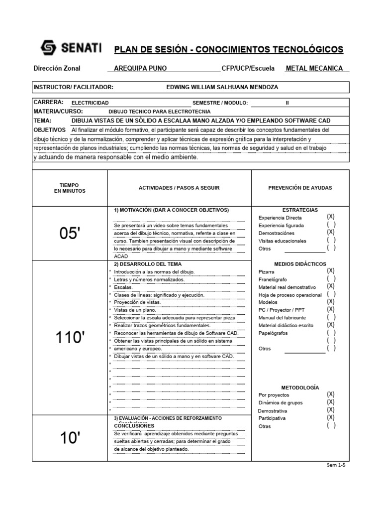 Plan de Sesion Tecnología Completada | PDF | Determinante | Integral