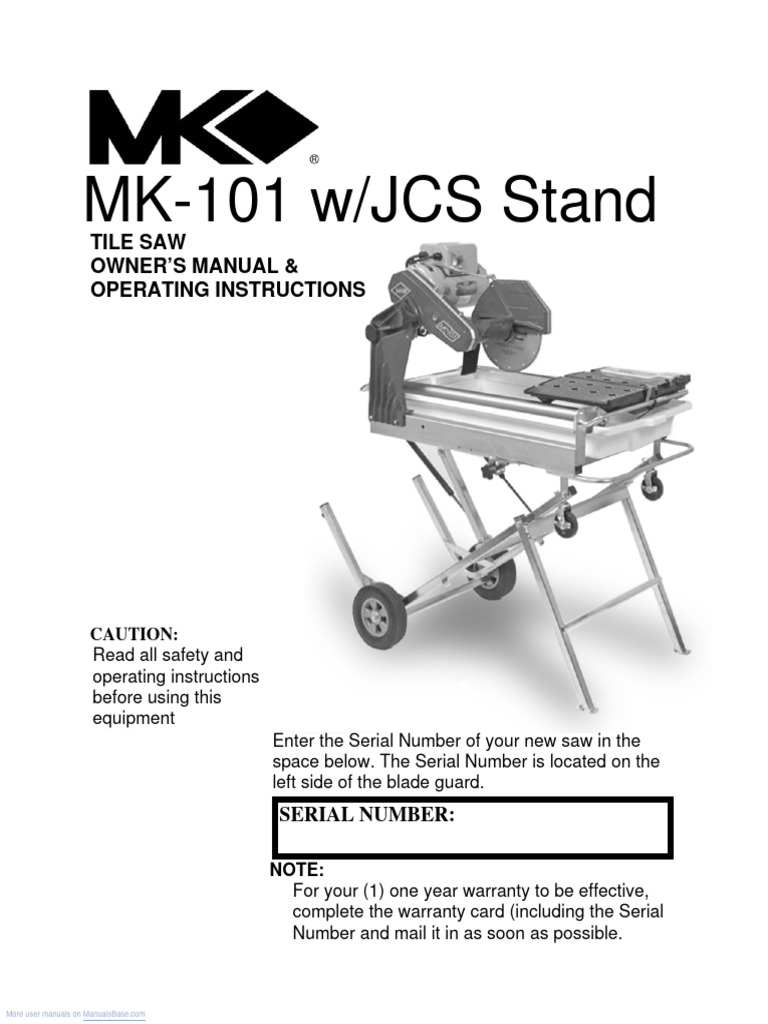 Manual MK Diamond Products MK-101 - ManualsBase - Com 2 | PDF | Screw ...