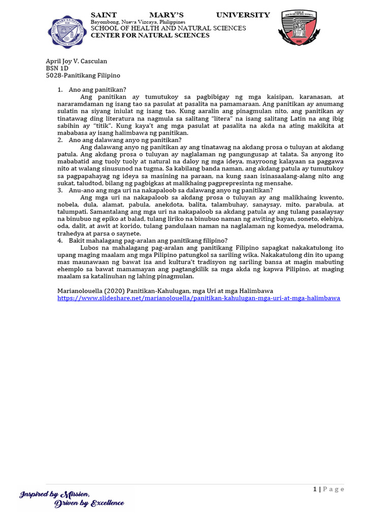 Panitikang Filipino | PDF