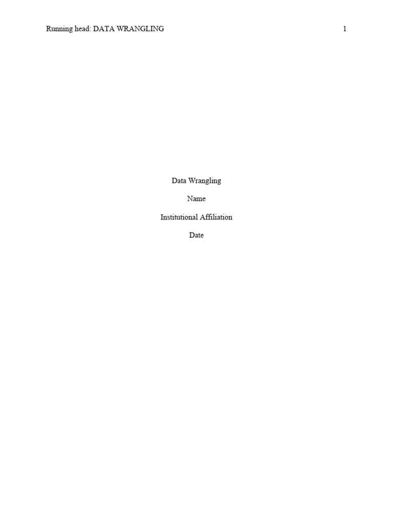 Data Wrangling | PDF | Artificial Intelligence | Intelligence (AI) & Semantics