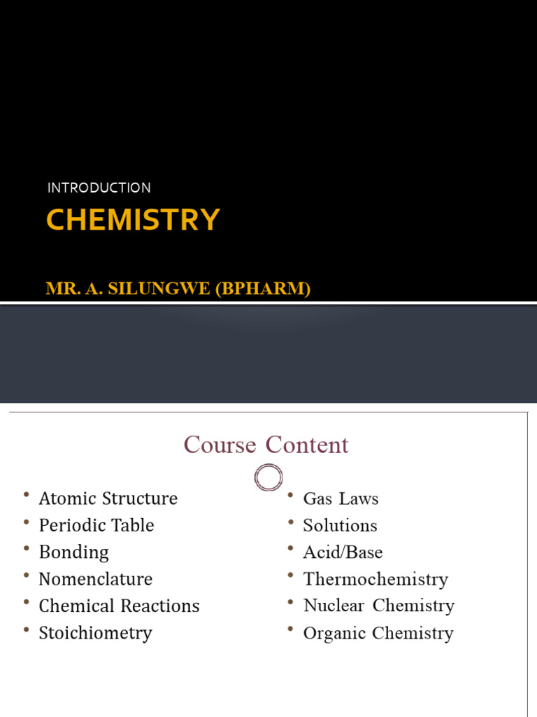 Intoduction To Chemistry | PDF | Chemistry | Mixture