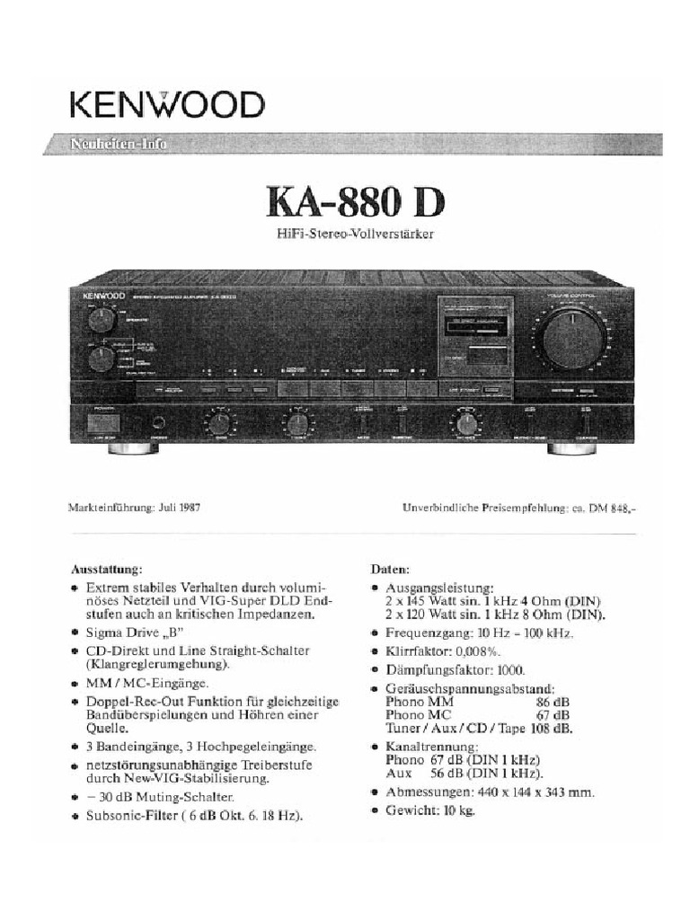 Ka 880 D | PDF