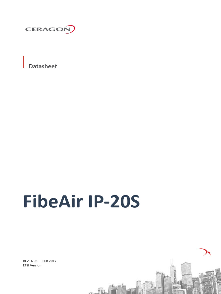 Ceragon FibeAir IP-20S Datasheet ETSI Rev A.03 | PDF | Communications ...