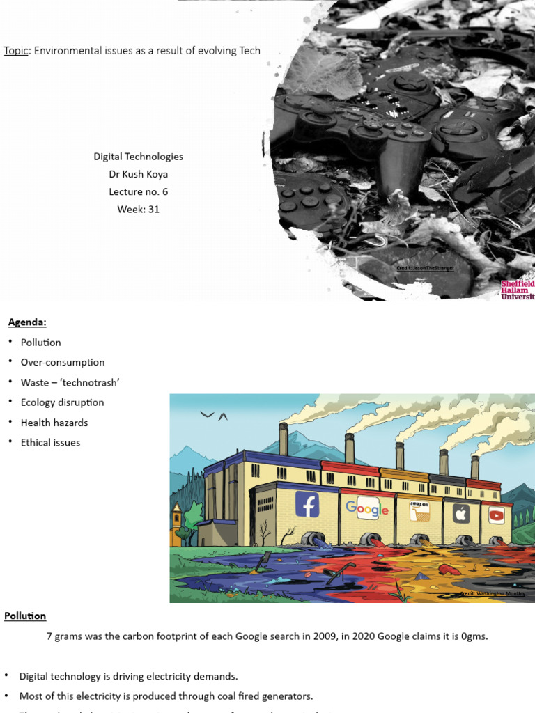 6 - Env Issues of Digital Tech - Week31 | PDF | Electronic Waste
