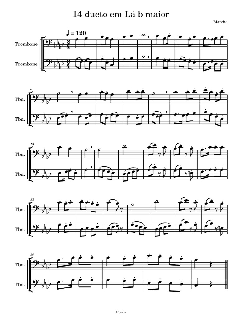 14 Dueto em Lá B Maior | PDF