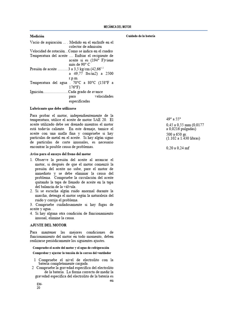 Nissan Service Manual Model H16 R H20 Engine Pub 47301 20910150 Partial - 1 331 Es | PDF ...