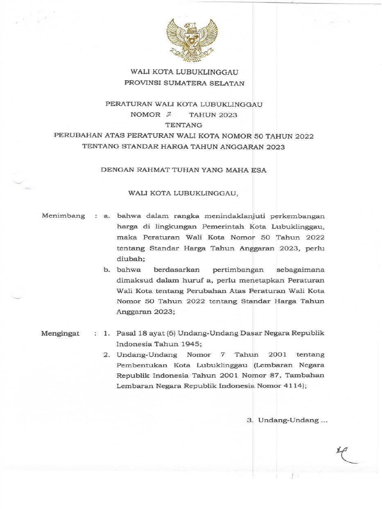 Perwal Papwk 001 | PDF