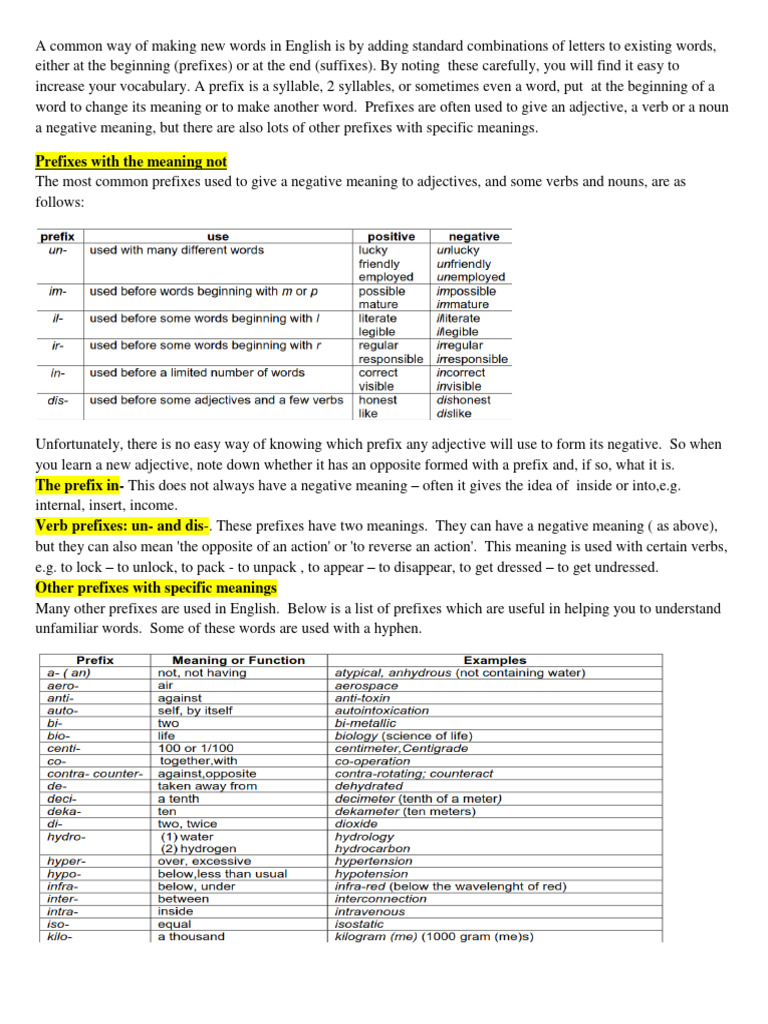 3word Foramation Tasks | PDF | Word | Adjective