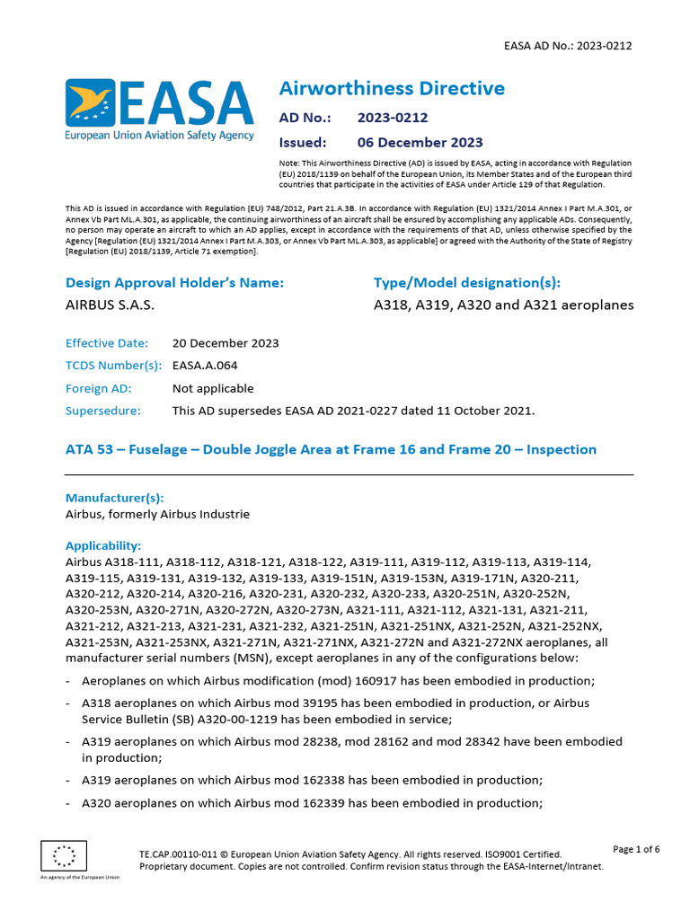 EASA - AD - 2023-0212 - 1cc TR | PDF | Business | Technology & Engineering