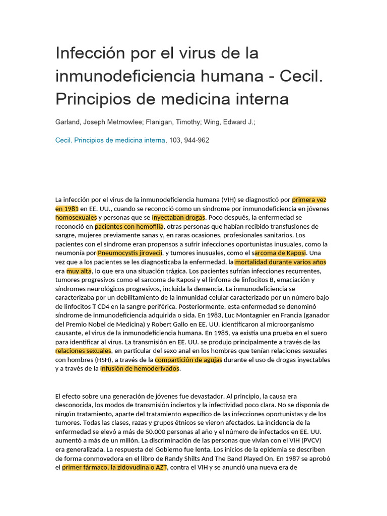 Vih Cecil | PDF | VIH | Virus