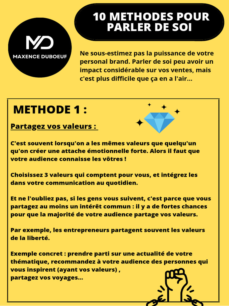 10 Méthodes Pour Parler de Soi | PDF