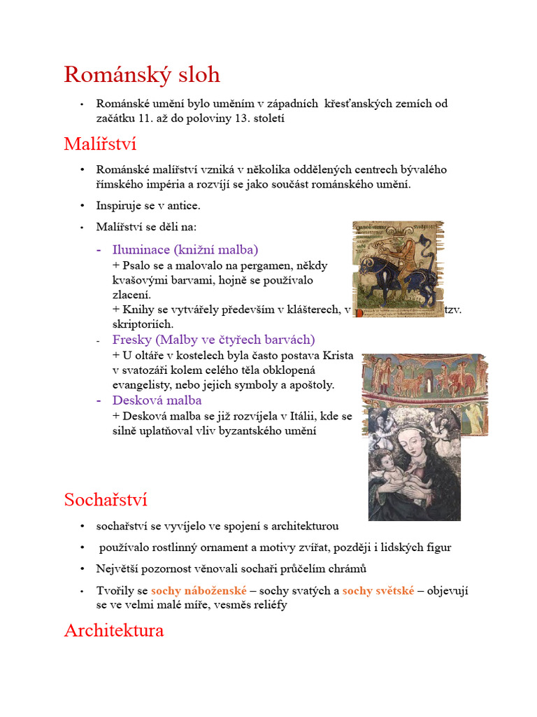Románský Sloh Zápis VV | PDF