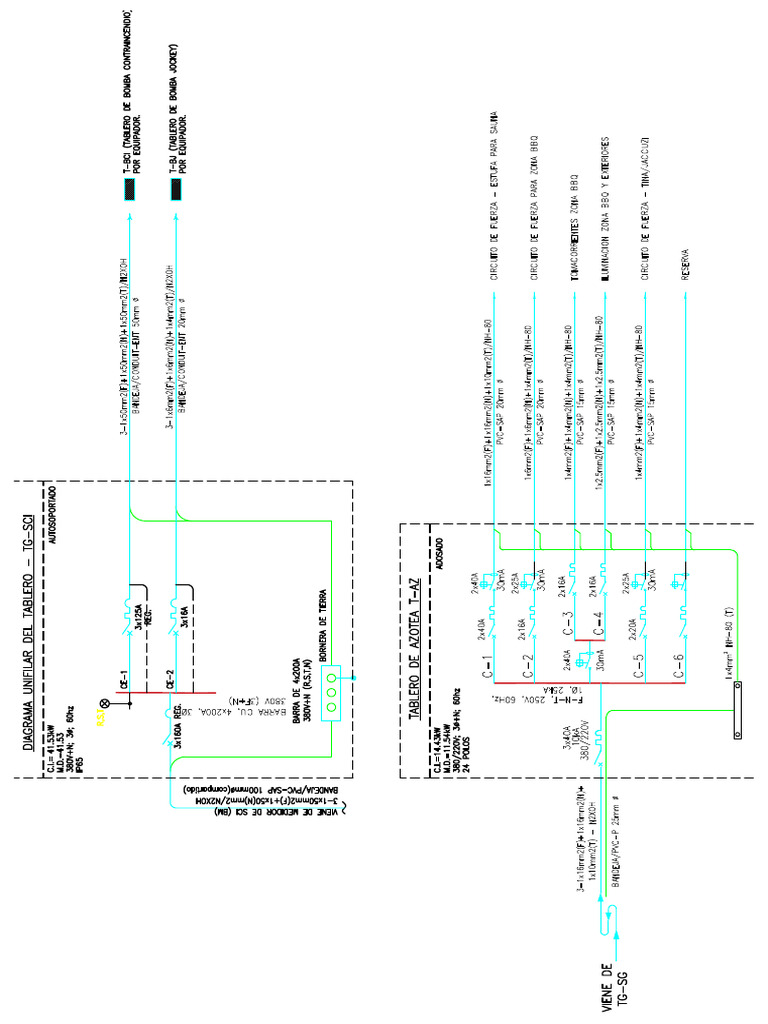 Diagramas Unifilares y de Montantes Model | PDF