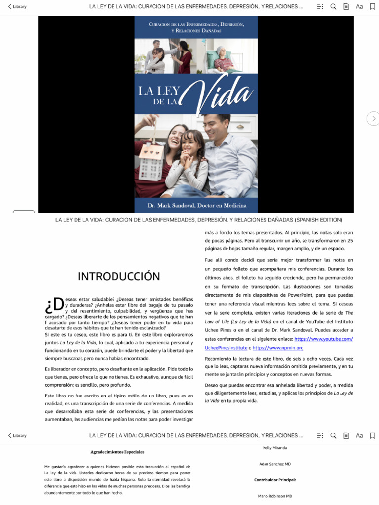 La Ley de La Vida, Mark Sandoval MD | PDF