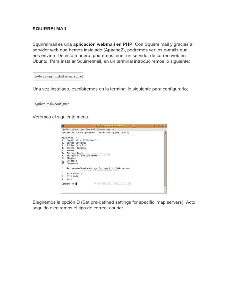 SQUIRRELMAIL | PDF | Redes | Internet y web