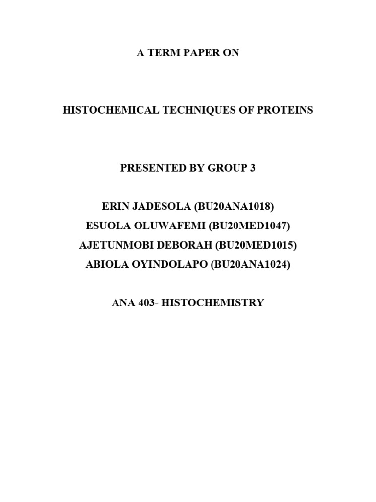 ANA 403 Group 3 Presentation. | PDF | Gel Electrophoresis | Proteins