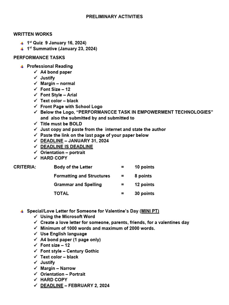 Student Task Guidelines | PDF | Graphic Design | Writing