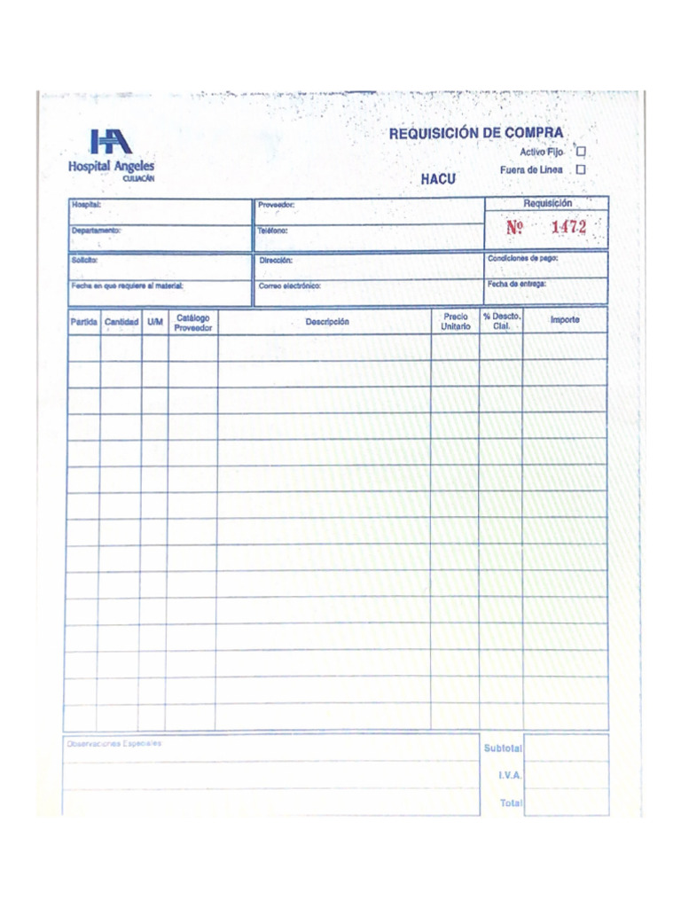 Requisición de Compra | PDF