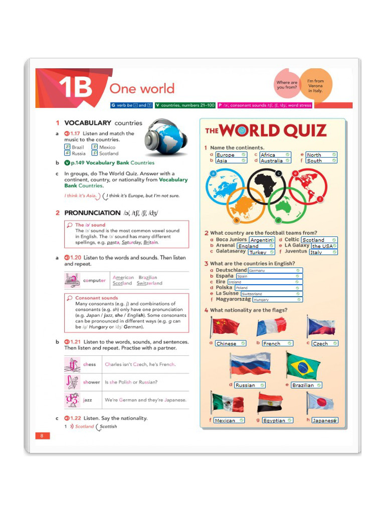 Unit 1B - One World | PDF