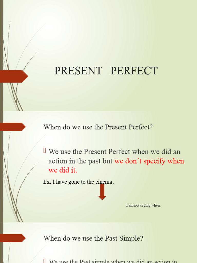 Present Perfect 3 | PDF | Perfect (Grammar) | Verb