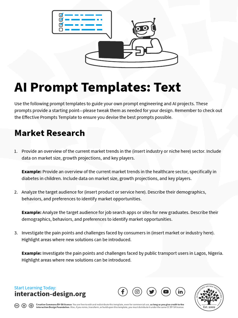 AI Prompt Engineering Templates | PDF | Usability | Brainstorming