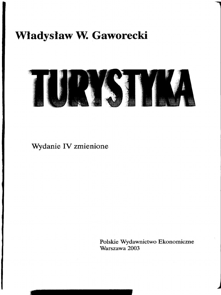 Gaworecki W. - Turystyka | PDF
