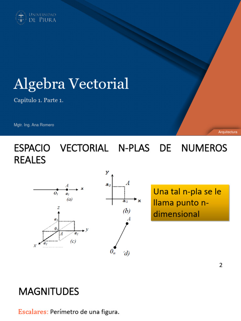 Algebra Vectorial P1.0 | PDF | Espacio vectorial | Escalar (Matemáticas)