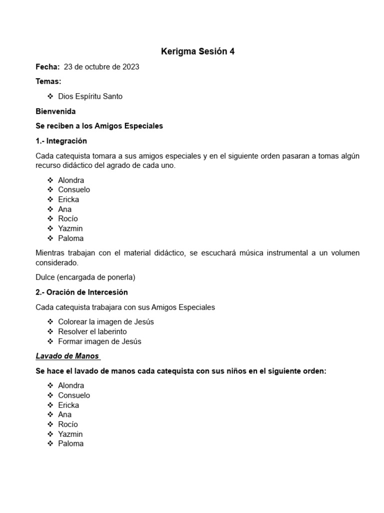 Sesión Kerigma: Espíritu Santo | PDF