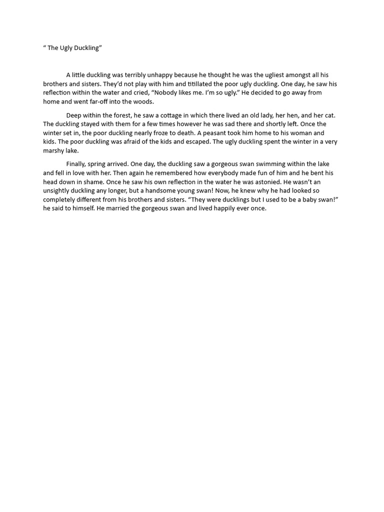 The Ugly Duckling | PDF