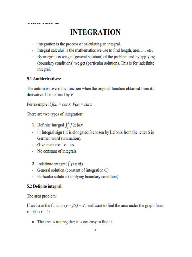 رياضيات مرحلة 1 | PDF | Integral | Matrix (Mathematics)