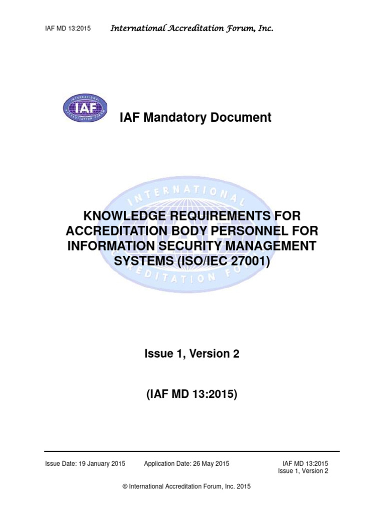 ISMS Accreditation Knowledge Guide | PDF | Information Security ...