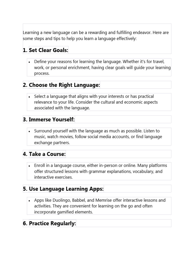How To Learn A Language | Download Free PDF | Vocabulary | Learning
