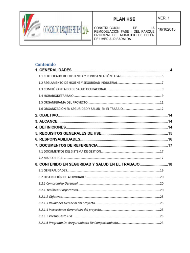 Plan HSE | PDF | Seguridad y salud ocupacional | Business