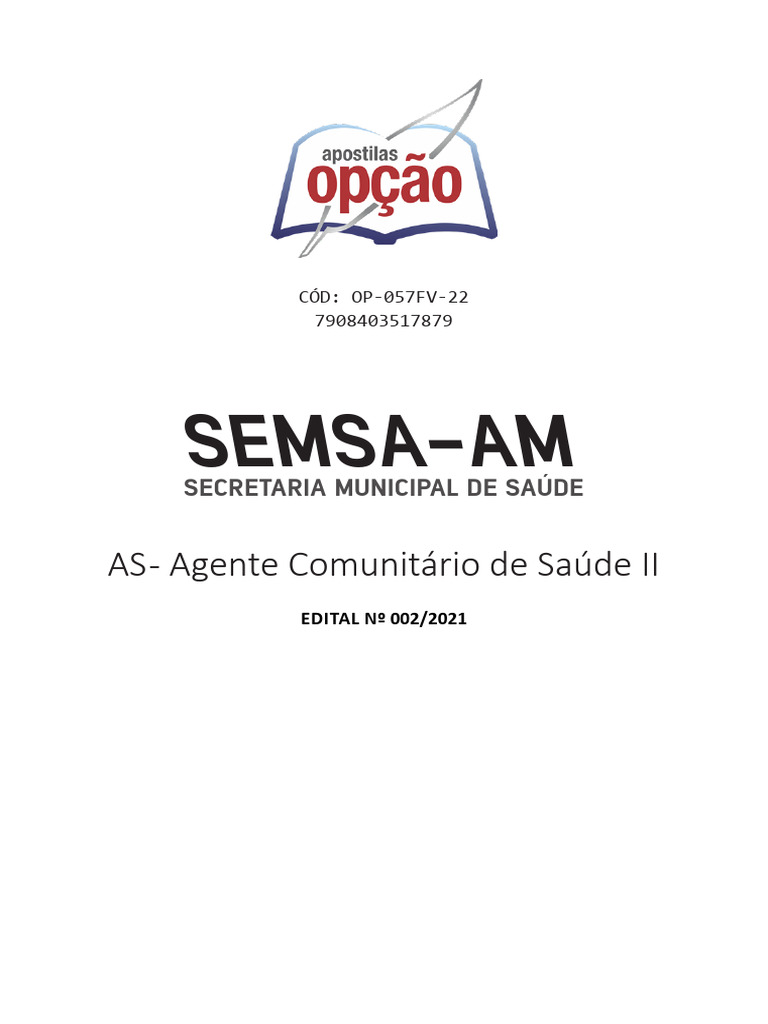 Semsa-Am: AS - Agente Comunitário de Saúde II | Download grátis PDF ...