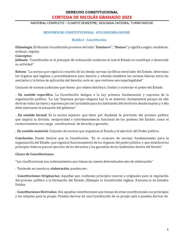 Tipos de Constituciones y su Clasificación | PDF | Constitución | Ley constitucional