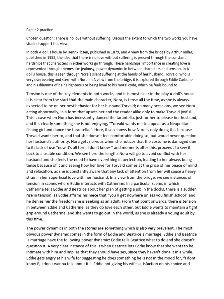 Paper 2 Practice | Download Free PDF | A Doll's House
