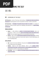Understanding The Self: Module 1 Contents/ Lessons | PDF | Id | Soul