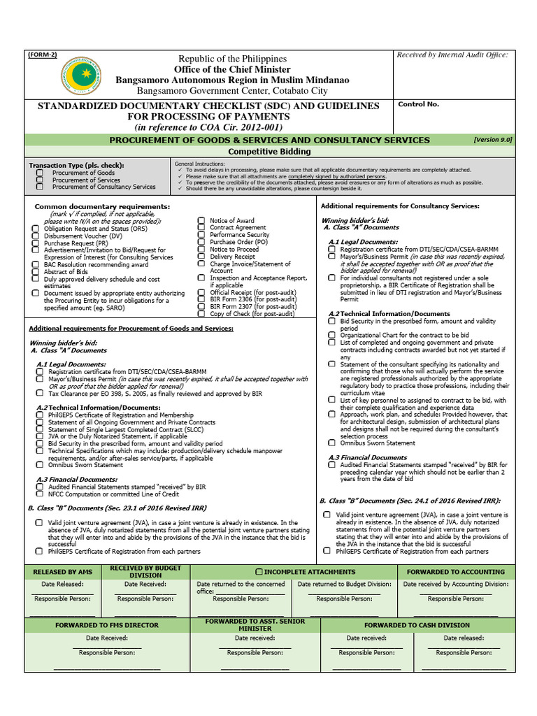 Form 2 Procurement of Goods and Consultancy Services (Competitive Bidding) | PDF | Procurement ...